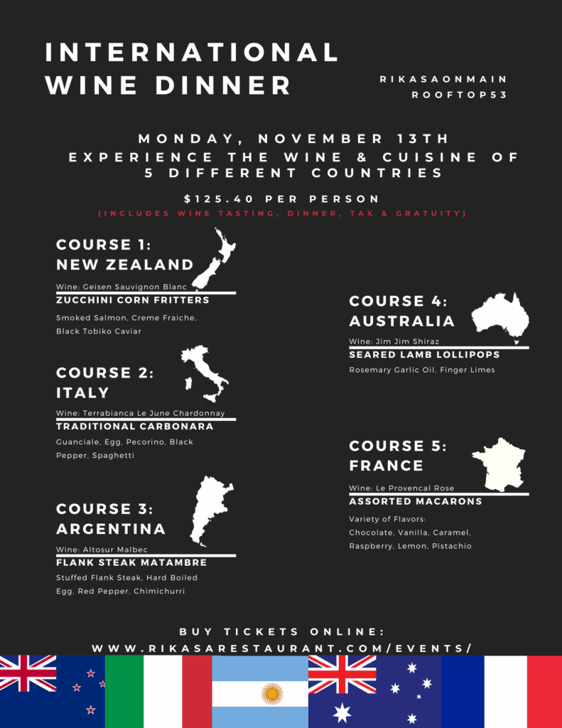 International Wine Dinner - Rikasa Restaurant